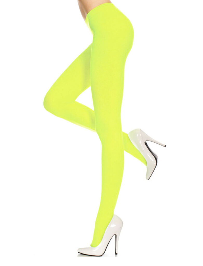Ladies Neon Opaque Tights Adult’s Denier Fancy Dress Full Toe Tights UK ...